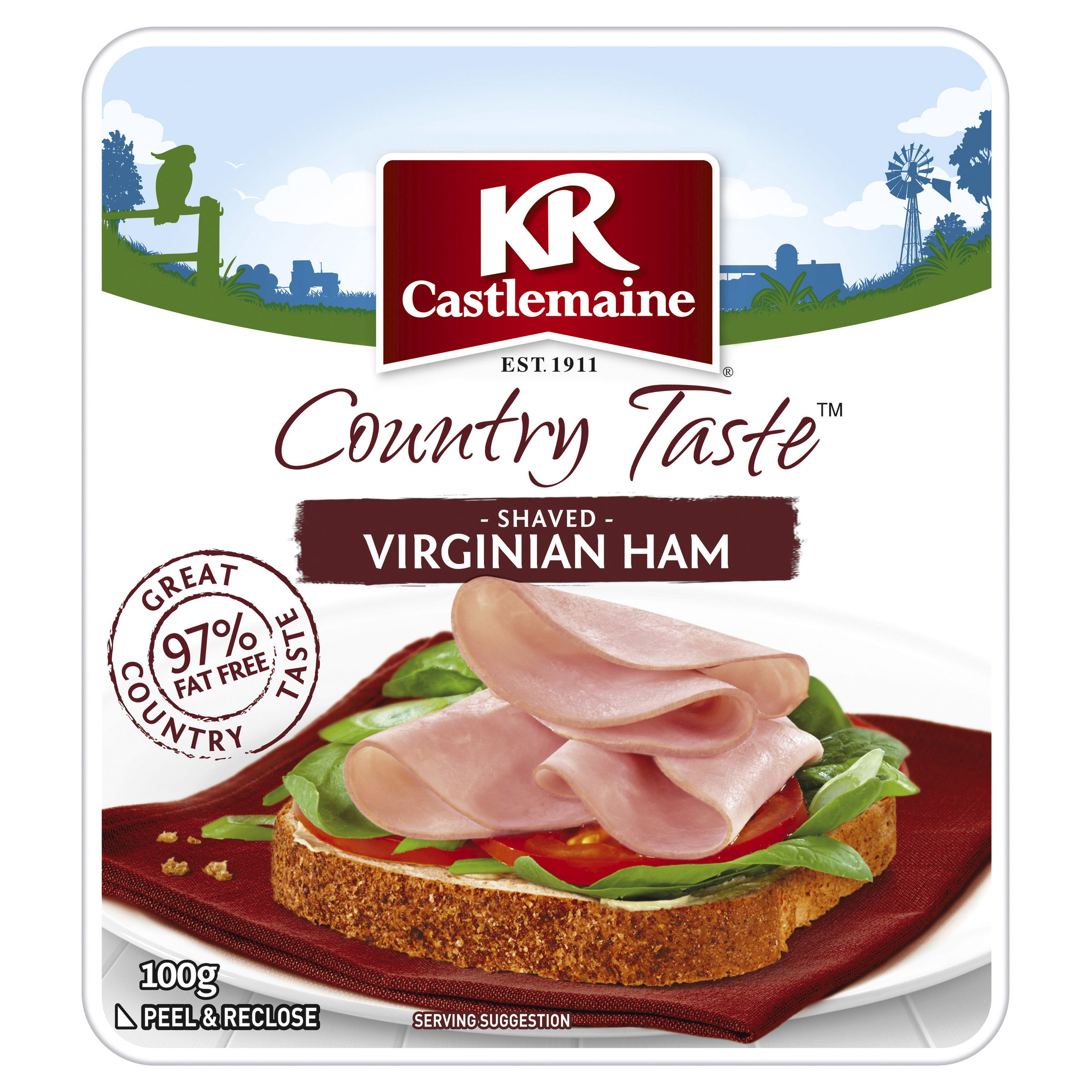 KR Castlemaine Ham Virginian Shaved 100g | KR Castlemaine